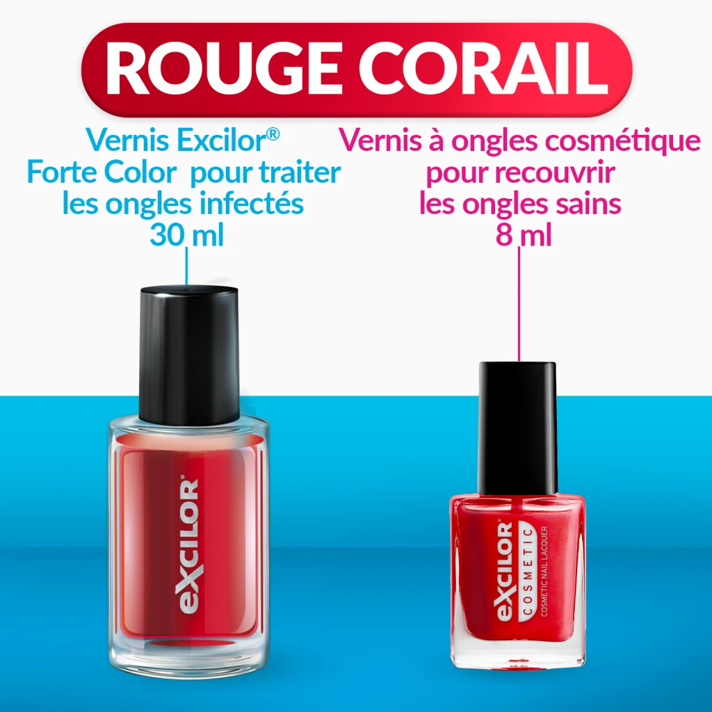 Excilor Forte Color Rouge traitement mycose de l'ongle