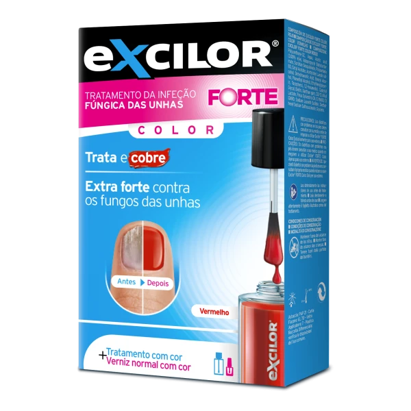 Excilor Forte Color Red contra os fungos das unhas